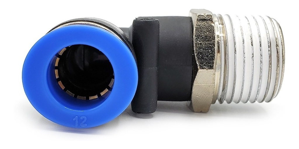 5 Pz De Conector/racor Rápido Neumático Codo 1/2 Npt X 12mm | Instrutek